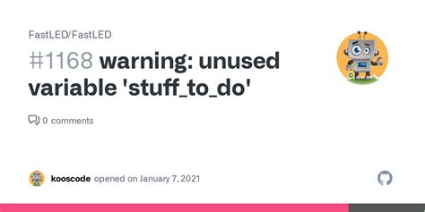 Warning Unused Variable Stufftodo · Issue 1168 · Fastledfastled