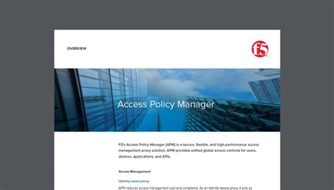 Access Policy Manager Overview Insight