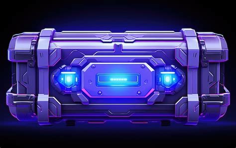 Premium Photo Neon Futuristic Loot Crate Treasure Chest Vector