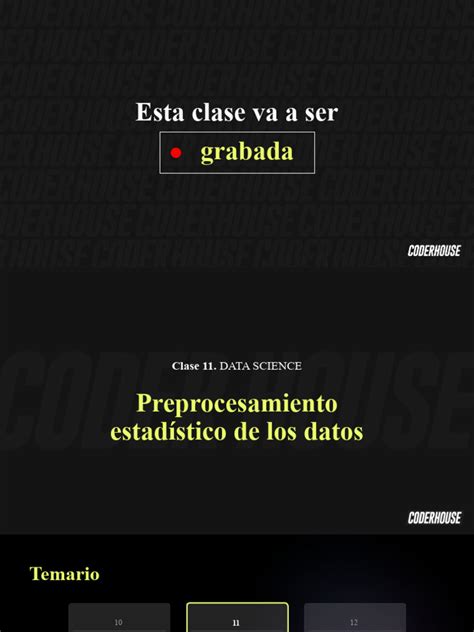 clase 11 preprocesamiento estadístico de los datos pdf