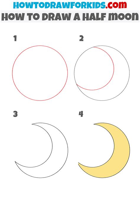 crescent moon drawing