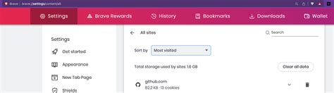 Add Ability To View And Manage Individual Cookies Stored Per Website In Bravesettings · Issue