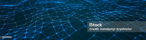 밝게 연결된 점과 선의 네트워크 많은 점의 추상적인 역동적인 파동 디지털 배경입니다 3d 렌더링 0명에 대한 스톡 벡터 아트 및 기타 이미지 Istock