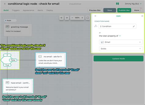 Conditional Logic Instabot Support