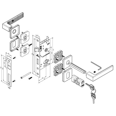 Fechadura Interna 40x53 Ros24 Preto Fosco Juno Soprano Soprano