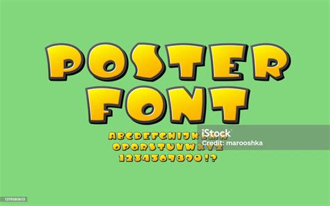 만화 스타일의 오리지널 글꼴 트렌디 한 만화 색3d 알파벳 대담한 문자와 숫자 벡터 일러스트 10eps 컴퓨터 글자에 대한 스톡