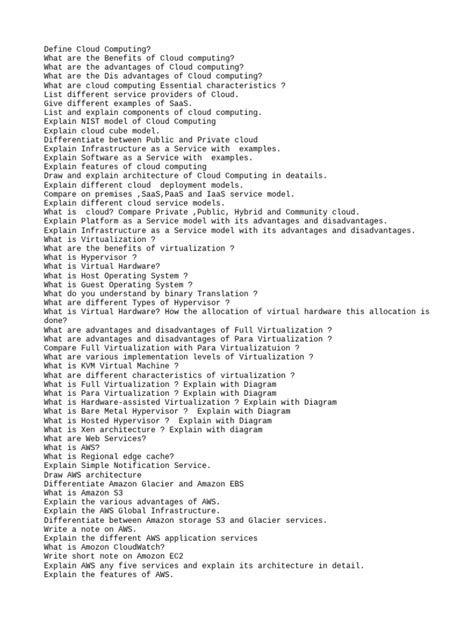Cc Imp Pdf Cloud Computing Virtualization