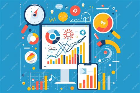 Premium Photo A Computer Screen Displaying A Chart Providing Visual Representation Of Data And