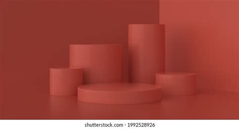 3d rendering red geometry background stock illustration 1992528926 shutterstock
