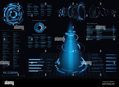 Abstract Circle Connection Futuristic With Flare Light On Grid Backgroundfuture Conceptvector