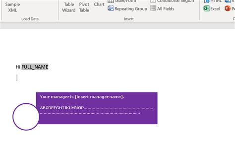 is it possible to add a field tag inside the textbox in rtf template