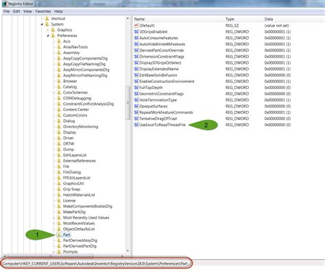 after locating the key right click on it and choose modify