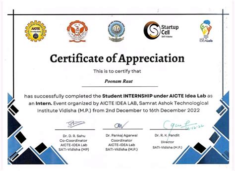 Poonam Raut On Linkedin Internship Aicteinternship