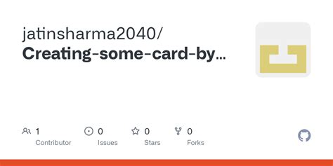 GitHub Jatinsharma Creating Some Card By Using HTML And Bootstrap Only