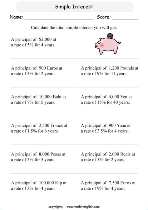 Free Simple Interest Word Problems Worksheet Download Free Simple Interest Word Problems