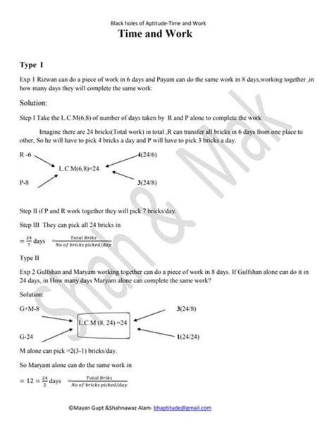 5 Interesting Time And Work Aptitude Test By Skms Pptx