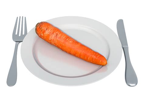 포크와 나이프접시에 신선한 당근 흰색 배경에 고립 된 3d 렌더링 3차원 형태에 대한 스톡 사진 및 기타 이미지 3차원 형태 개념 개념과 주제 Istock