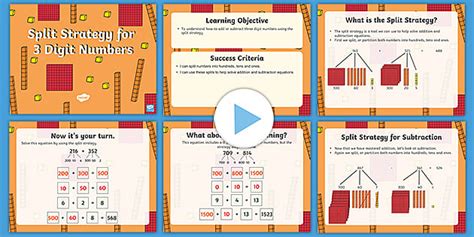 3 Digit Split Strategy PowerPoint Teacher Made Twinkl