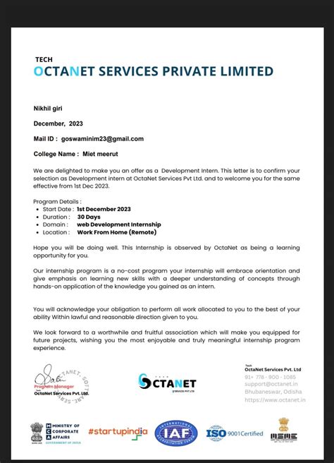 Octanetinternship Octanet Nikhil Giri