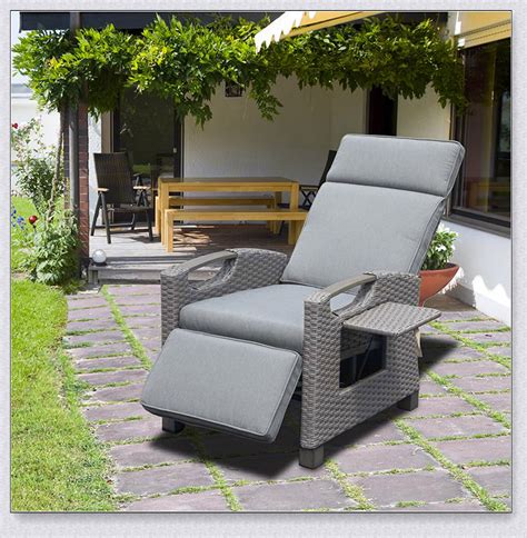 Lark Manor™ Outdoor Recliner Chair Patio Recliner With Hand Woven