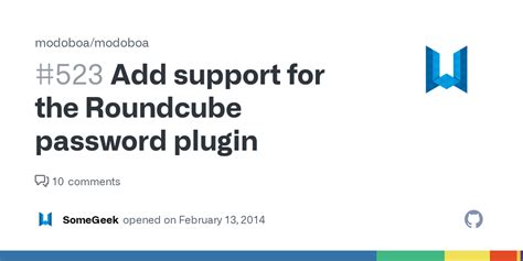 Add Support For The Roundcube Password Plugin · Issue 523 · Modoboa