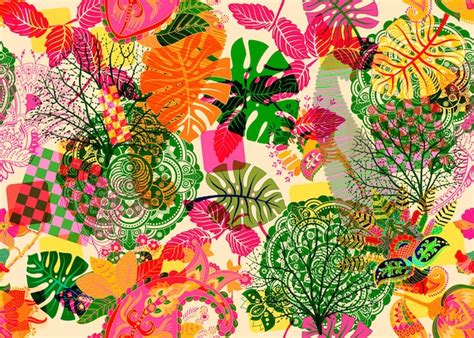 Premium Vector Abstract Fashion Pattern Design For Textile Fabric Scrapbook Web