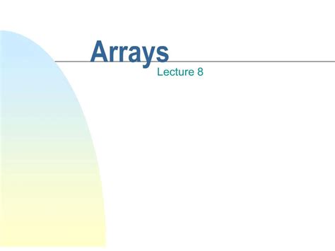 PPT Arrays PowerPoint Presentation Free Download ID 175073