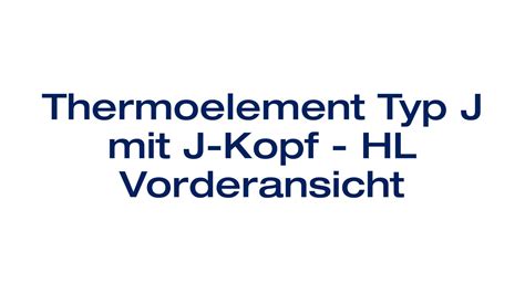 Screw In Thermocouple With J Head