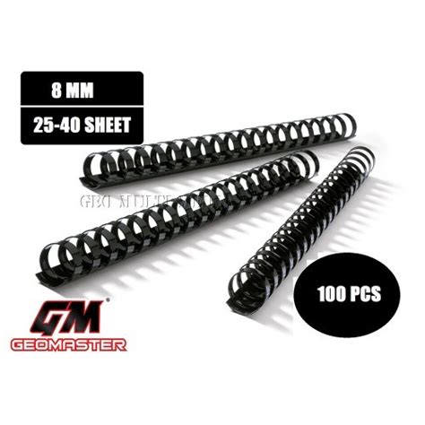 Plastic Comb Binding Rings Binding Comb Ring 8mm Black 100pcs Box Shopee Malaysia