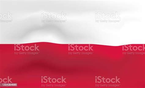 폴란드 국기 아이콘과 로고 세계 국가 고립 플래그 배너 및 템플릿입니다 웨이브 효과를 가진 사실적인 3d 벡터 일러스트 아트 0명에 대한 스톡 벡터 아트 및 기타 이미지