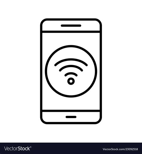Wifi Mobile Application Icon Royalty Free Vector Image
