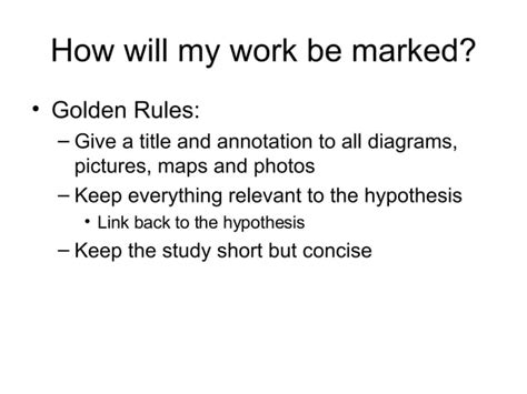 Coursework Introduction Ppt