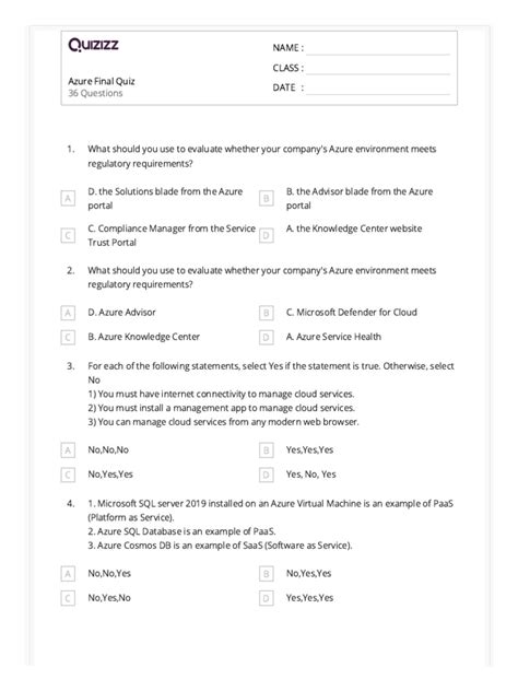 Azure Final Quiz Pdf Microsoft Azure Cloud Computing