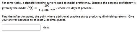 Solved For Some Tasks A Sigmoid Learning Curve Is ﻿used To