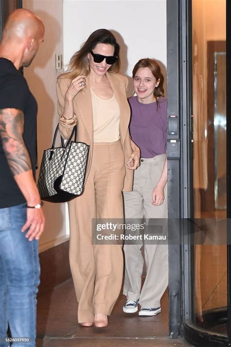 Angelina Jolie And Daughter Vivienne Jolie Pitt Are Seen At The News