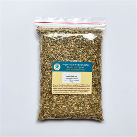 Shepherds Purse Organic 100g Capsella Bursa Pastori Wildcraft Dispensary