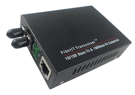 10/100 Mbps St Dual Fiber Media Converter - Stand Alone Unmanaged Media ...