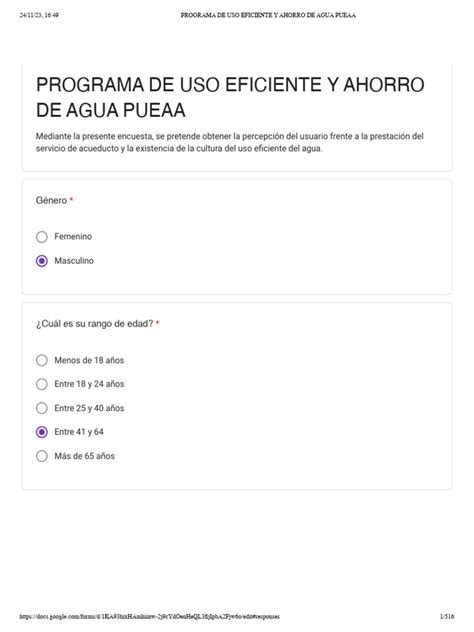 Encuestas Usuarios Ayatá Pdf Agua Ahorro