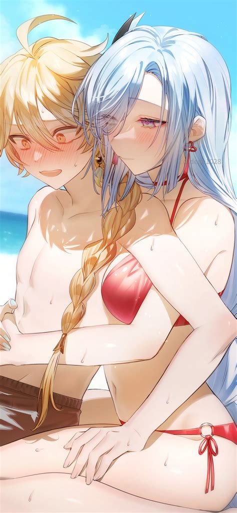 Aether And Shenhe Genshin Impact Drawn By Syandega Danbooru