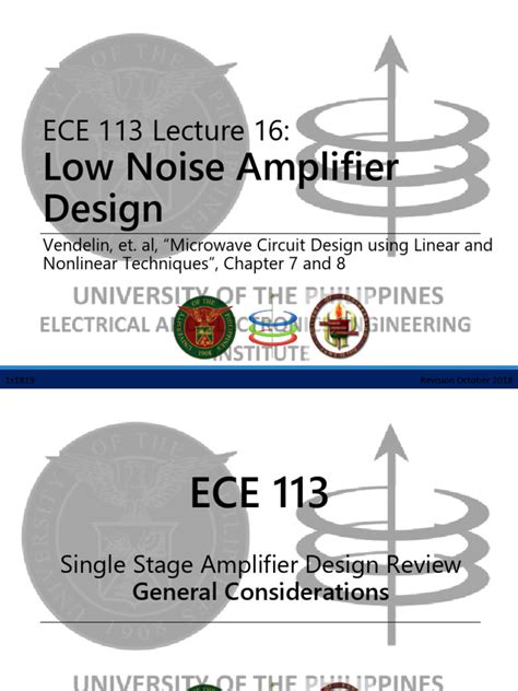 Ece113lec16lownoiseamplifierdesign Pdf Amplifier