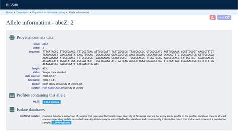 Data Records — Bigsdb 1490 Documentation