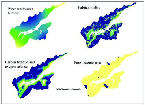 Spatial Distribution Of Ecological Service Generating Areas Download Scientific Diagram