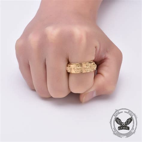 Vintage Crown Stainless Steel Spinner Ring Gthic