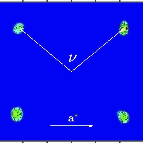 A Vortex Lattice Diffraction Pattern At T And K The Opening Angle Download Scientific