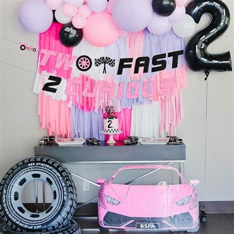 2 Fast 2 Curious 2nd Birthday Banner