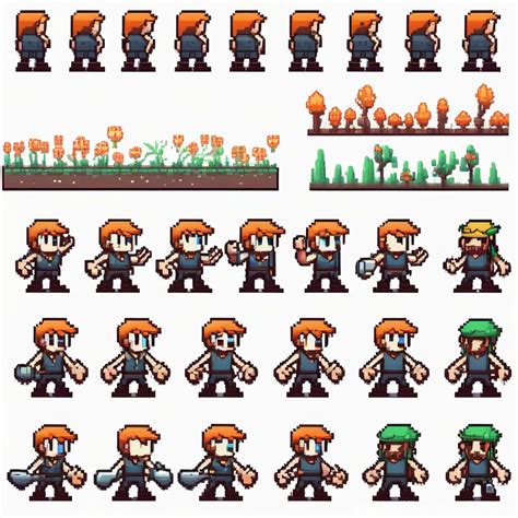 Pixel Art Sprite Sheet Animation Stable Diffusion Online
