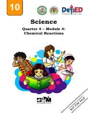 Q4 Science 10 Module 4 Pdf 10 Science Quarter 4 Module 4 Chemical