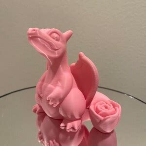 Valentine Rose Tail Charizard Full Color D Printed Etsy