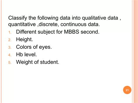 Classification And Tabulation Of Data Pptx Physics Science