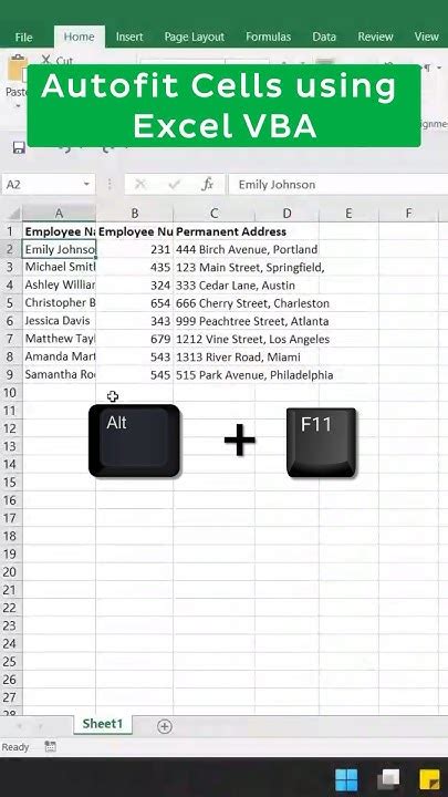 excel vba autofit cells column width in 20 seconds shorts excel